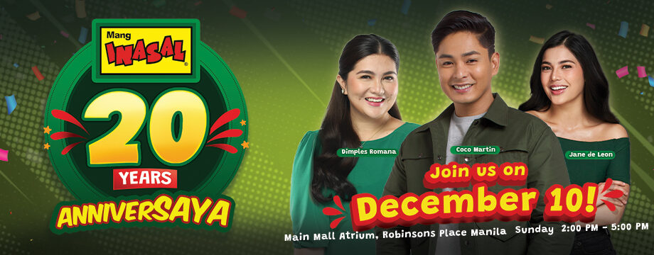 Mang Inasal marks 20th anniversary with a grand back-to-back blowout ...